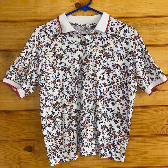 jason maxwell | Tops | Vintage 9s Jason Maxwell Floral Polo | Poshmark